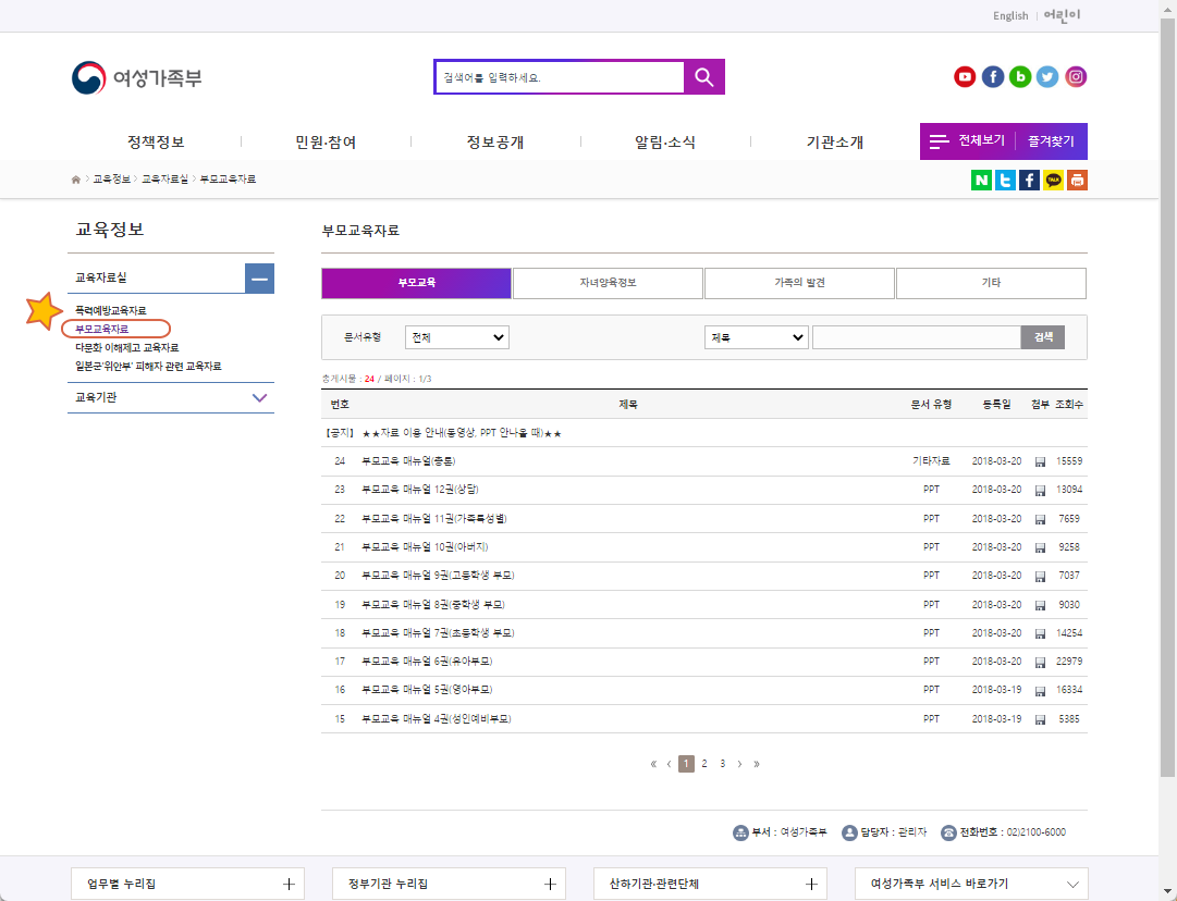 여성가족부 - 부모교육자료 무료로 다운로드 받자 ( ' ' ) - mysetting